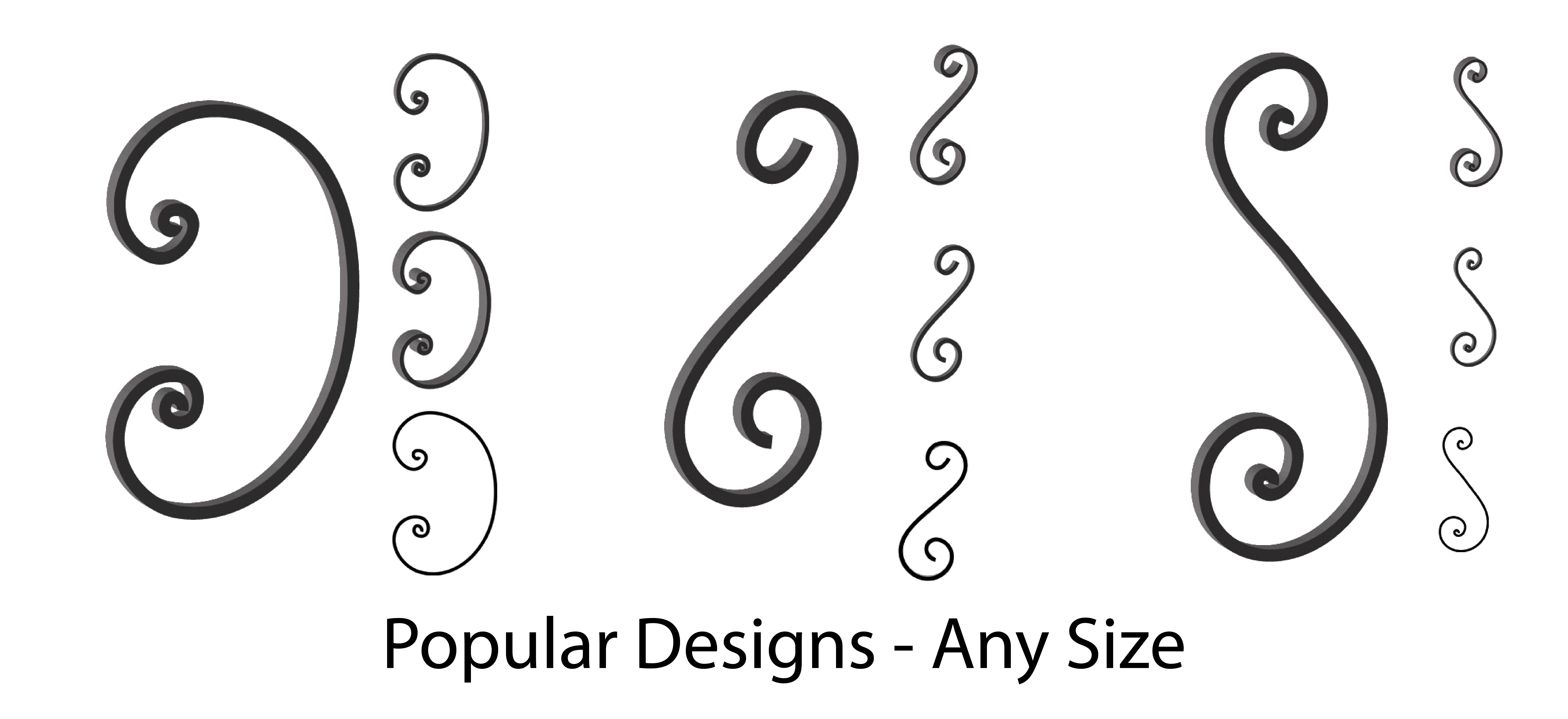 Steel Scrolls and Panels, Forged Iron Decor