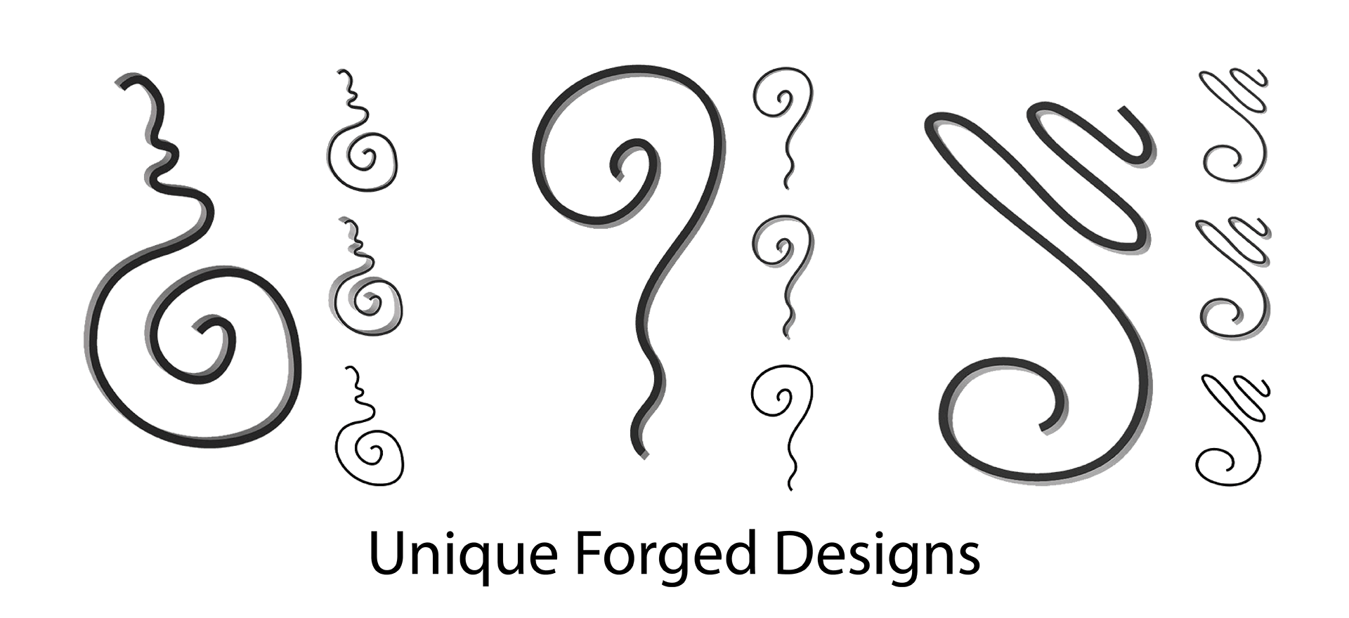 Steel Scrolls and Panels, Forged Iron Decor